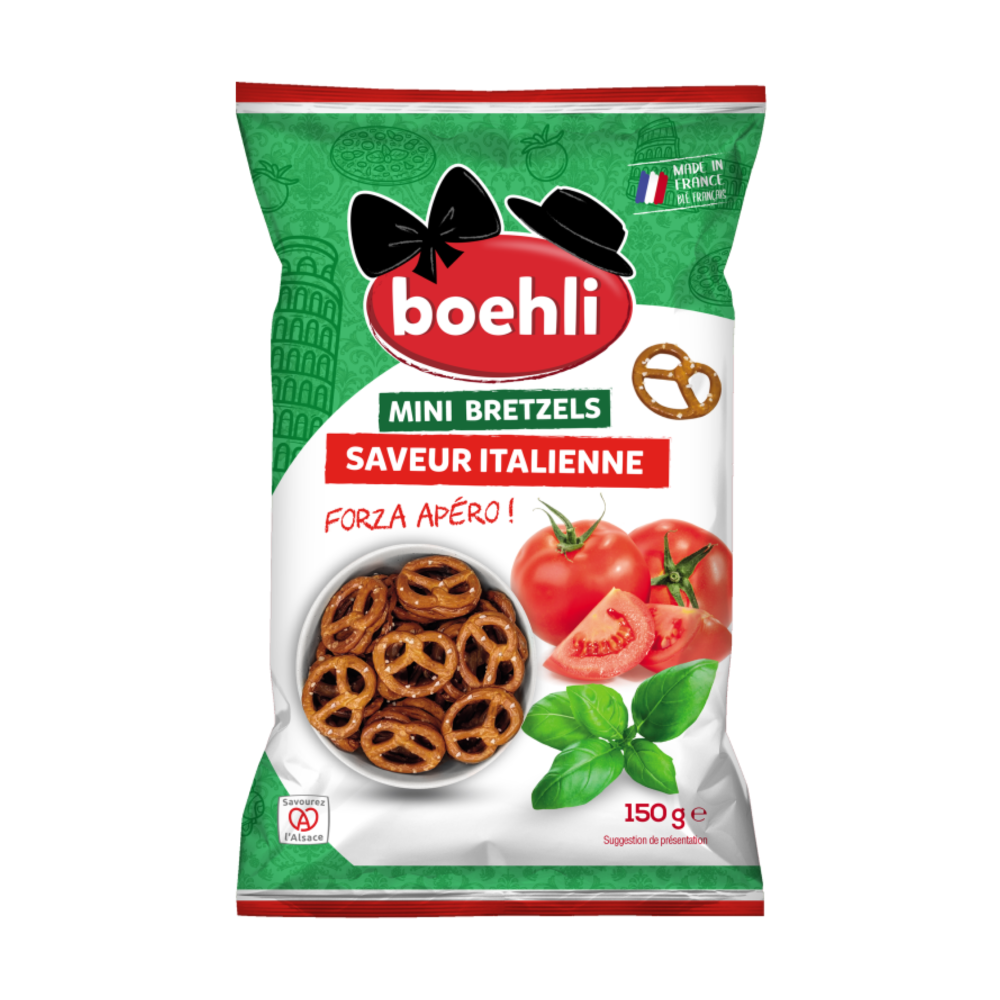 Mini Bretzels Saveur Italienne BOEHLI - La Boutique des Condiments