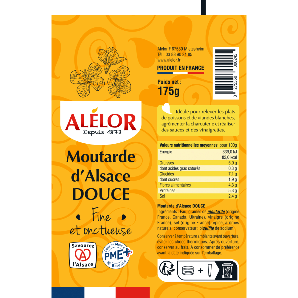 Moutarde Douce d'Alsace Tube - La Boutique des Condiments